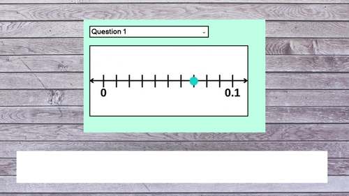 Identifying Decimals on a Number line - hundredths place (DIGITAL)