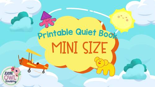 Printable Quiet Book Mini Size by Little Owl Academy | TPT