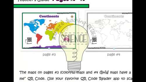 Continents and Oceans World Maps Poster Digital & Printable Handouts+ ...