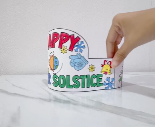 Winter Solstice Crown Craft - Coloring and DIY Activity | Hat Headband ...