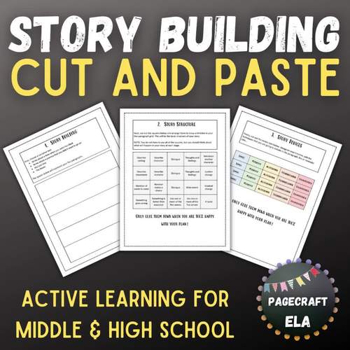Story Building | Active Learning | Cut and Paste Planning | Middle School