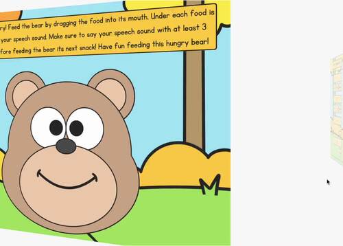 Feed the Bear Articulation Boom Cards by Gab with Gab | TPT