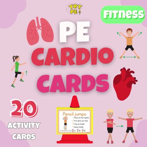 PE Cardio Task Cards | 20 Differentiated Fitness Activities & Challenges