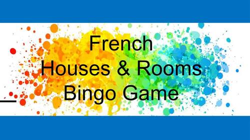 French Houses and Rooms Bingo Game Activity by Worksheet Whisperer