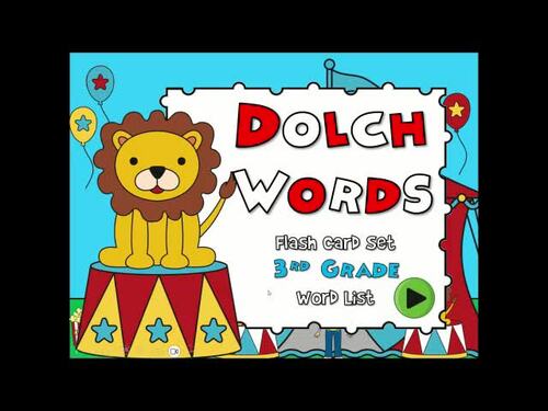 Dolch Words 3rd Grade Flash Card Set by Teacher Gameroom | TPT