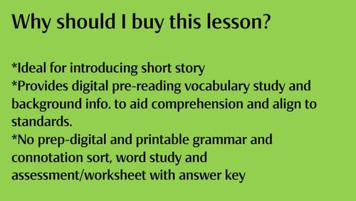 La Bamba by Gary Soto short story introduction & prereading vocabulary ...