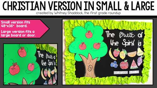 Monthly Bulletin Board Set BUNDLE with Bible Verses or General Wording