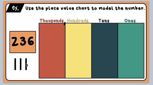 Distance Learning Digital & Print Place Value Task Cards Build a Number