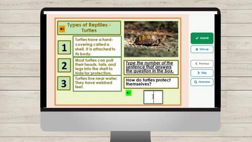Reptiles Non-Fiction (Boom Cards with Audio Support) | TPT