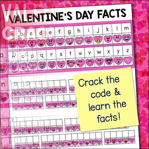 Valentine's Day Facts Puzzle - Crack The Code Secret Message Activity ...