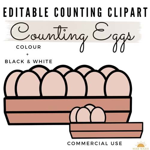 Food Clipart - Counting Eggs - Editable - Commercial Use by Miss Mazie ...