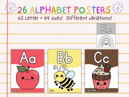 Classroom Alphabet Posters | Rainbow Letter Preschool Phonics ...