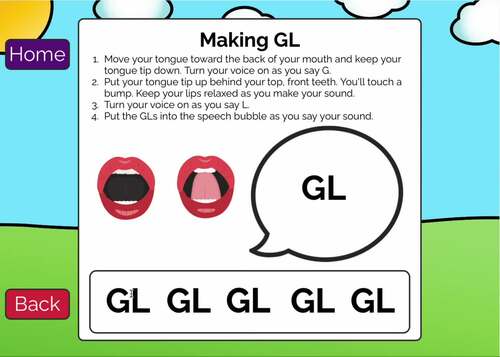 L Cluster Reduction Minimal Pair GL G sentence Boom Card tongue twister ...