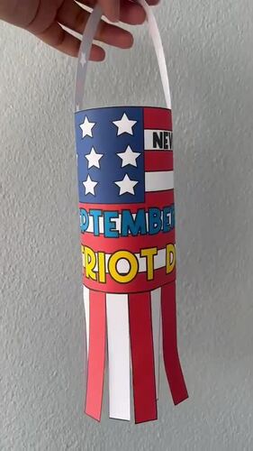 September 11th Patriot Day Windsock Craft | USA Coloring Art Project ...