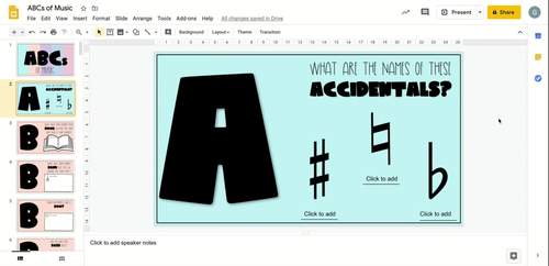 ABCs of Music Activity for Google Slides™ | Distance Learning | TpT
