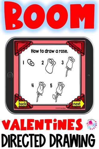 Directed Drawings Valentines BOOM Cards by Primary Piglets | TpT