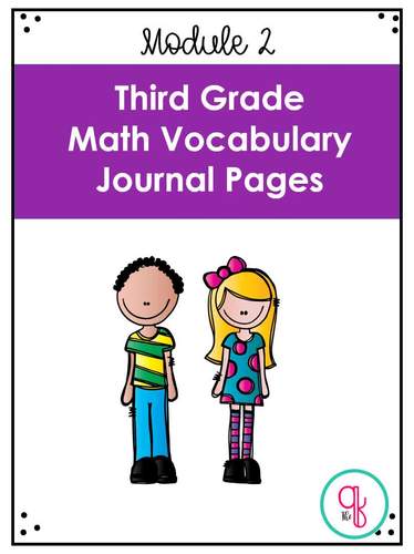 Math Vocabulary Journal Printable Worksheet Pages for 3rd Grade | TPT