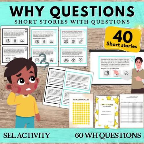 WHY Questions Short Stories WH Question Reading Comprehension Autism ...
