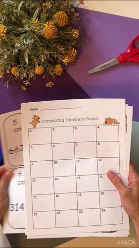 Comparing Numbers Scoot - Three Digits, 2 NBT.4 by BXC Creations