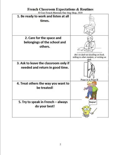 Grade 2-5 Core French Review Book by Core French One Stop Shop | TPT