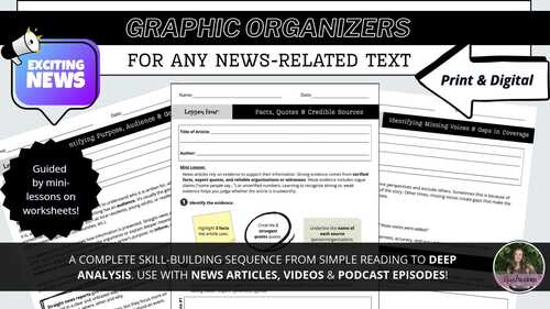 Secondary News Literacy Analyze Any Article Podcast Scaffolded Media ...
