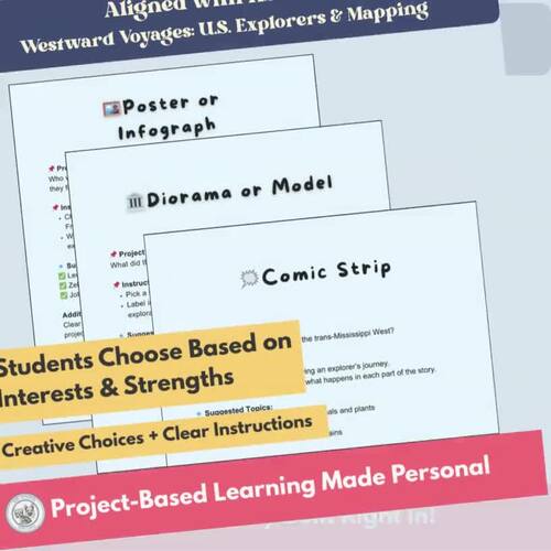 HSS 5.8.3 PBL Choice Board- Exploring the West - Trans-Mississippi ...