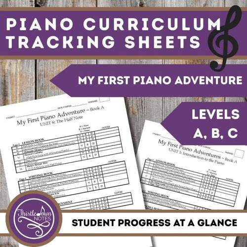 Piano Curriculum Student Progress Tracking - MY FIRST PIANO ADVENTURE ...