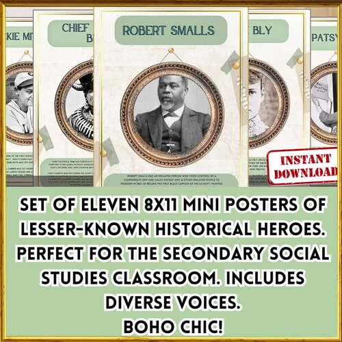 Historical Figures Posters. Boho Chic Classroom Decor. Inclusive!