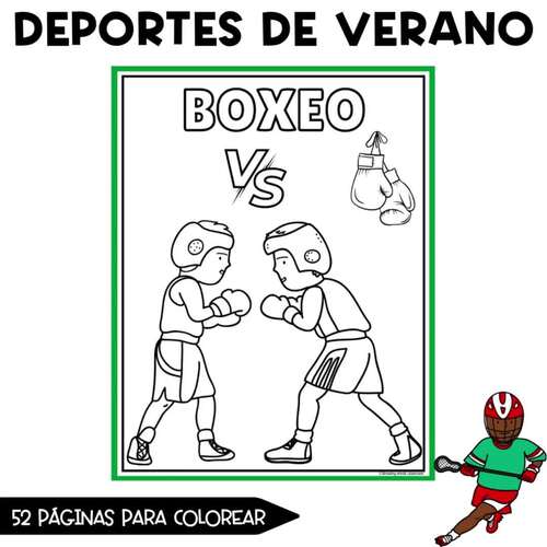 Deportes de verano, Summer Sports Coloring Pages in Spanish, Physical ...