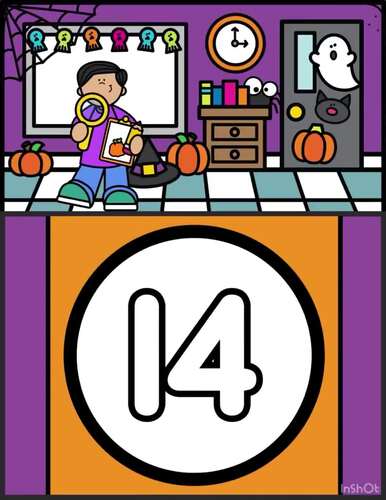 Spooktacular Halloween Theme: Number 0-20 Matching Cards + Posters