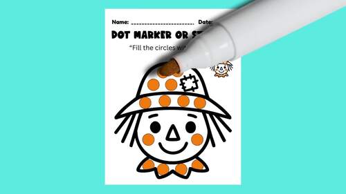 Fall Elements Dot Marker & Dot Sticker Worksheets | Autumn Coloring ...