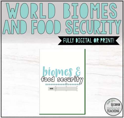 YEAR 9 GEOGRAPHY - WORLD BIOMES AND FOOD SECURITY - PRINT OR DIGITAL UNIT