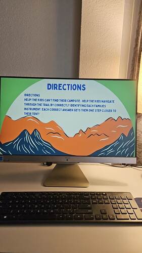 Campfire Quest Instrument Family Interactive Elementary Music Activity Game