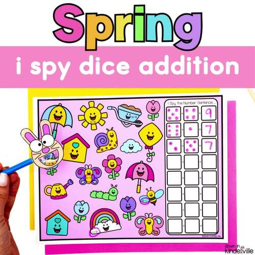 I Spy Math Dice Addition | Kindergarten Math | Addition within 5 & 10 ...