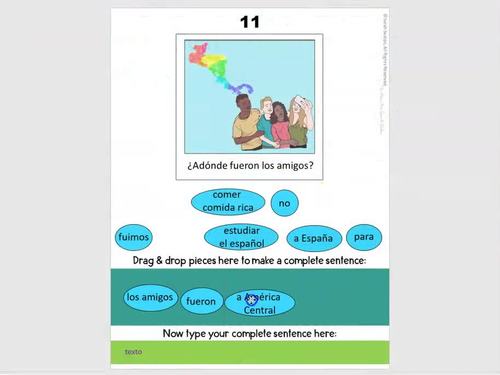 DIGITAL Spanish Sentence Structure Centers / Stations: Vacations, IR ...