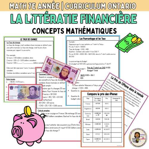 French Grade 7 Financial Literacy | Les Devises et le Taux de Change ...
