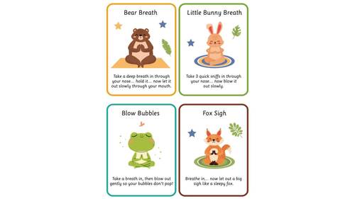 Mindfulness and Movement Cards for Kids | 60 Calm Animal-Themed Flashcards