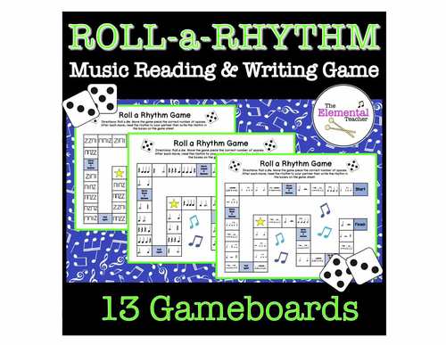 Roll a Rhythm Music Rhythm Reading and Writing Games by The Elemental ...