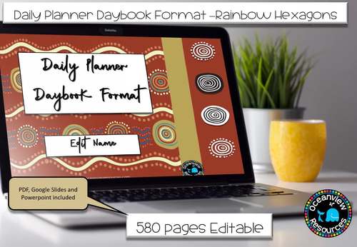 Daybook Planner for Teachers- OCHRE THEMED PDF I GOOGLE SLIDES I PPT