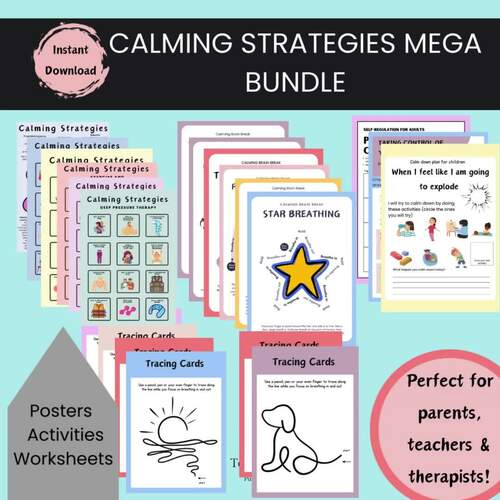 Calming and Coping Tools Strategies MEGA Bundle Anxiety, Anger ...
