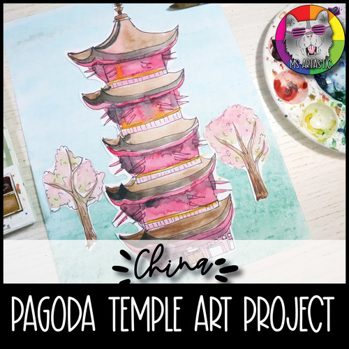 Chinese Pagoda Temple Art Project, inspired by China, Art Lesson by Ms ...