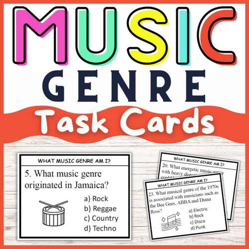 Music Genre Task Cards Activity | Music Genre Activity Scoot Game