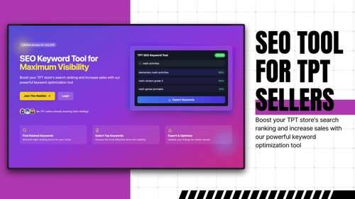 SEO Keyword Tool - For Teachers Pay Teachers Sellers | TPT