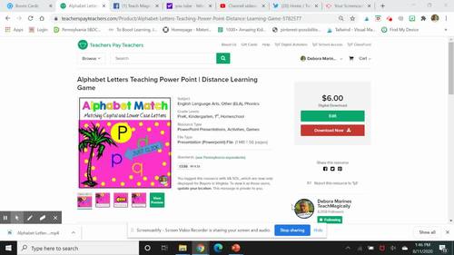 Alphabet Letters Chicka Chicka Boom Boom Activity PowerPoint Learning Game