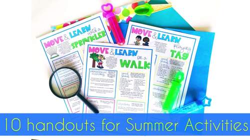 Summer Speech and Language Packet l Play Based Handouts for Parents