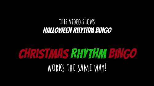 Christmas Rhythm Bingo | Music Bingo Game for Beginners (Note Values)