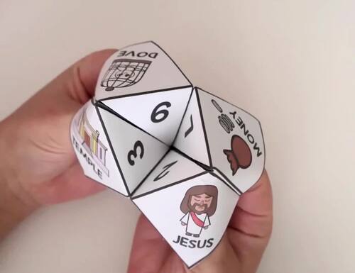 Jesus Cleanses the Temple, Holy Week Bible Cootie Catcher Craft, Sunday ...