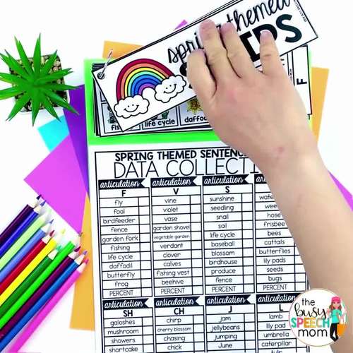 Spring Speech Therapy Articulation and Language Visuals by The Busy ...
