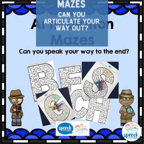 Articulation Mazes by Speech Concepts | Teachers Pay Teachers