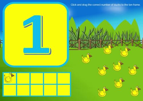 Subitizing Ten Frames with Ducks Boom Cards by Teacher's Pride | TPT